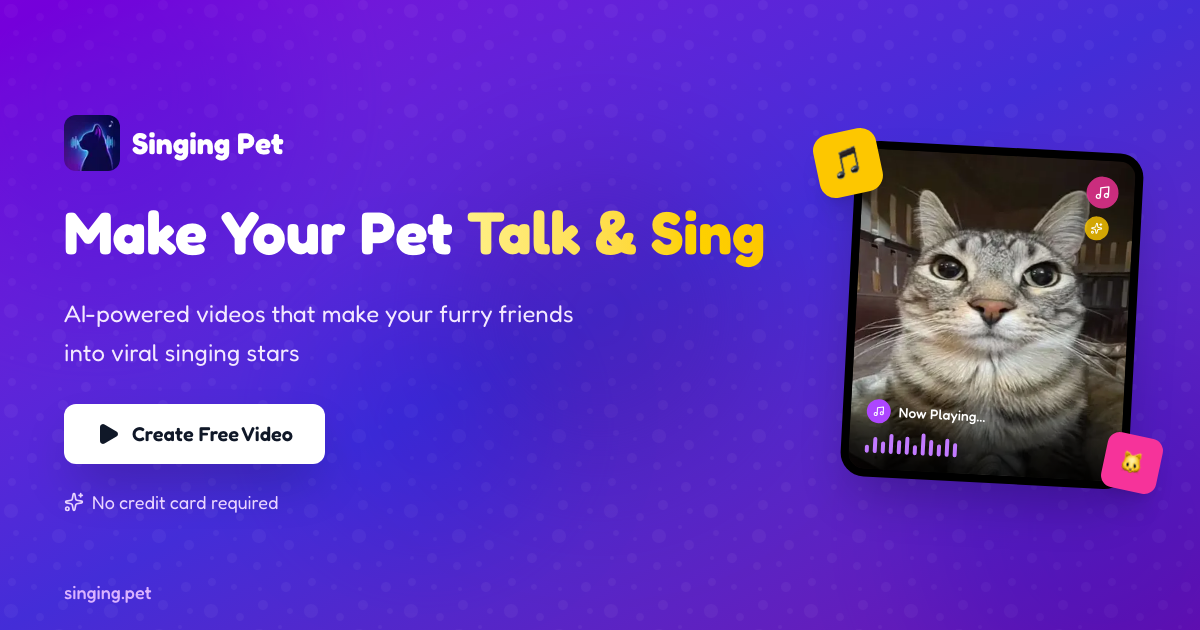 Make Your Pet Talk & Sing | Singing Pet - AI Pet Video Creator